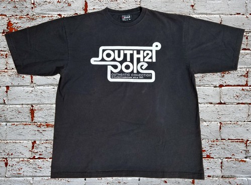 SOUTHPOLE Authentic Collection Mens Classic Logo Spell Out Black T ...