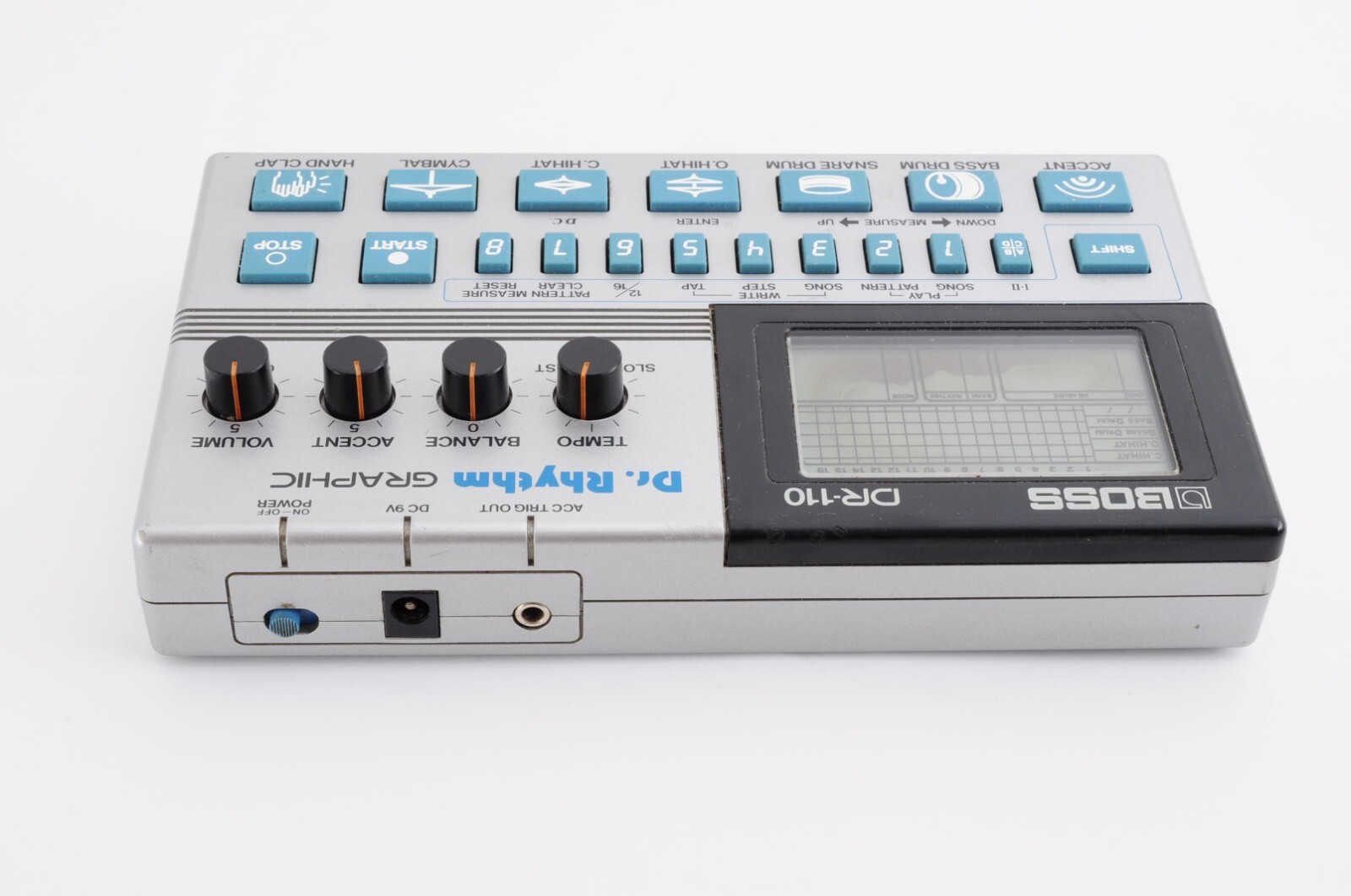 NOS 1983 Boss Dr-110 Dr. Rhythm Graphic Drum Machine DR110 Dealer Demo ...