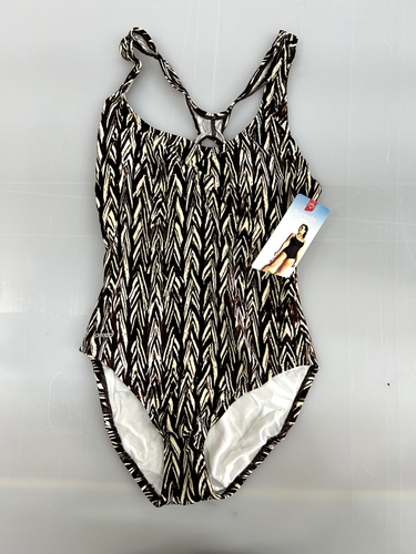 Speedo Size 6 Women's 1-Piece SwimSuit Brown & Beige Summer Bathing ...