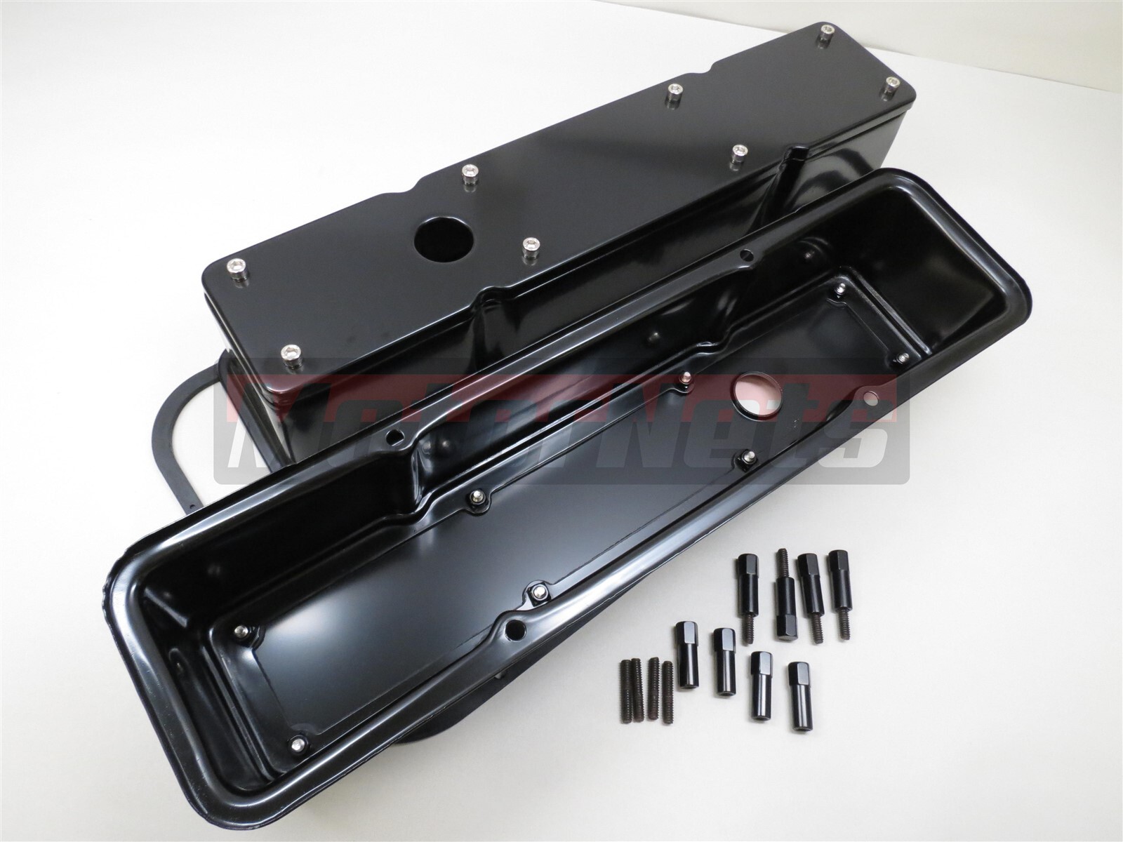 SBC Black SB Chevy 2-Piece Tall Valve Cover Gasket 283 327350383400 ...