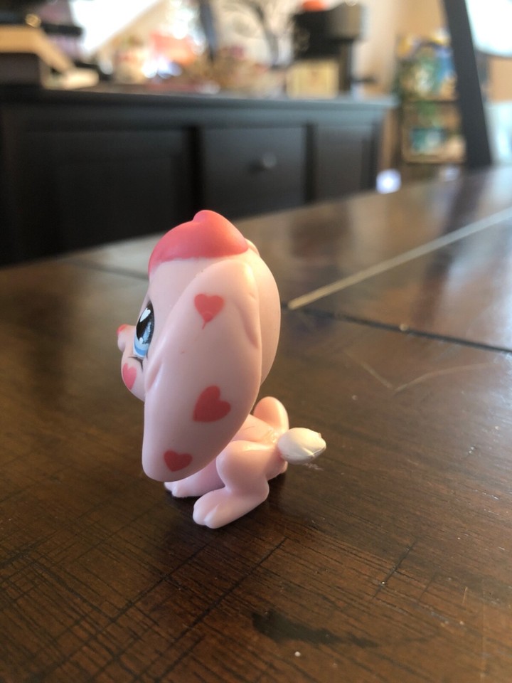 LPS Littlest Pet Shop #557 Pink Valentine Bunny Rabbit Hearts LPS ...