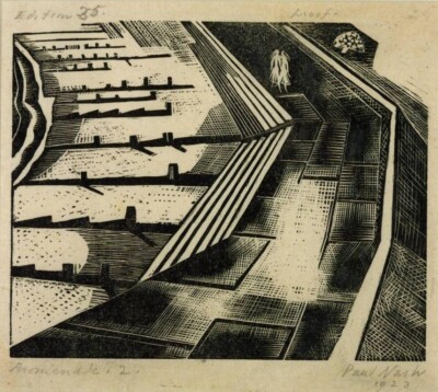 Promenade II – Paul Nash – 1920 – Modernist British Woodcut Surreal ...