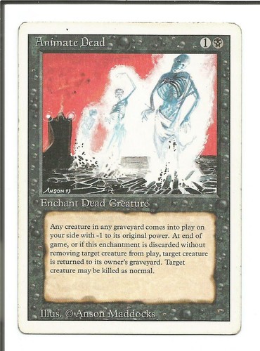 Animate Dead - MTG - Magic - Revised Edition - 1994 - NM | eBay