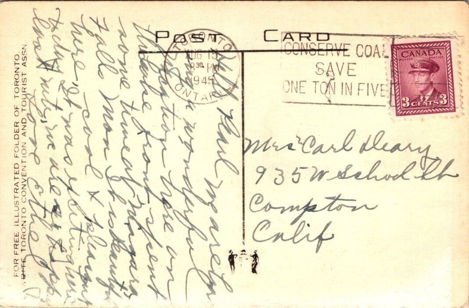 Hart House University of Toronto Canada 1945 Posted Antique Postcard ...