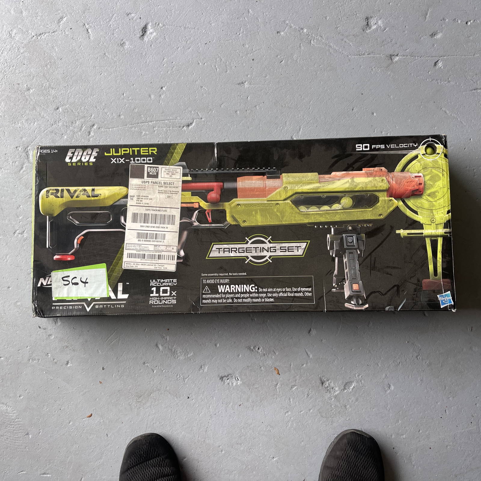 NERF Rival Blaster Jupiter XIX-1000 Edge Series with Target and 10 ...