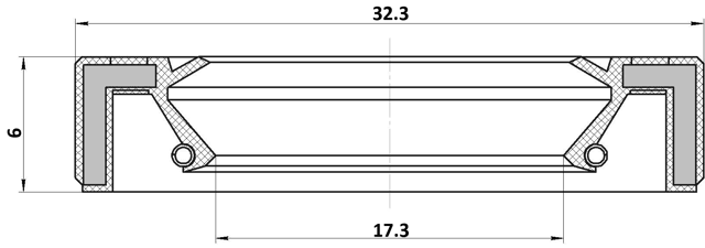 Steering Rack Oil Seal 17.3X32.3X6 Fits Chevrolet 0900085, 13337675 ...