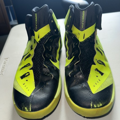Size 9.5 Nike Volt/ Black Hyperdunk Hi Top Sneaker Shoes 2013 | eBay