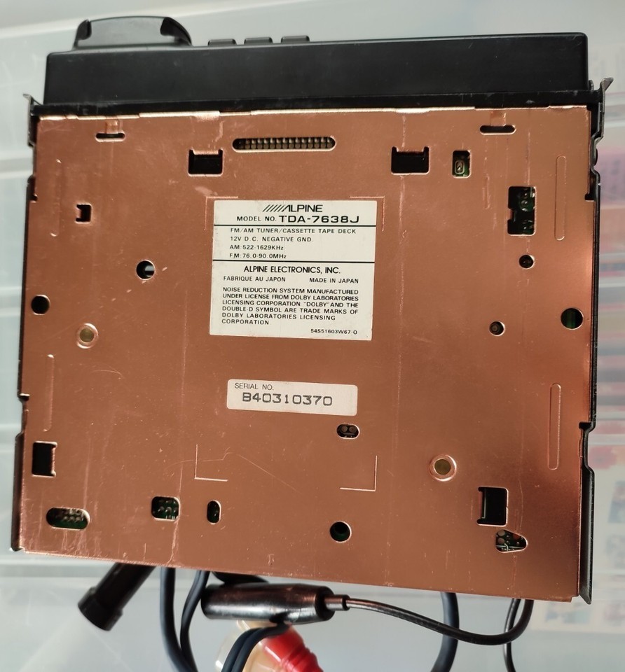 ALPINE TDA-7638J AM/FM tuner built-in cassette deck copper chassis w ...