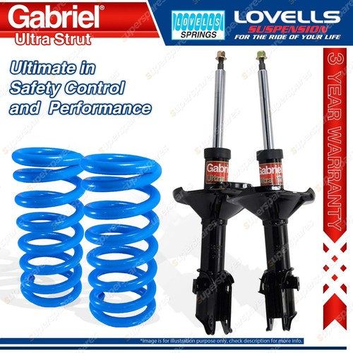 2 Front Gabriel Ultra Strut Shocks + Lovells Springs for Subaru Impreza ...