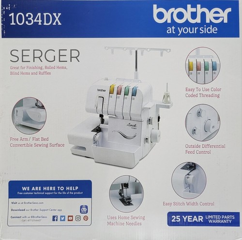 Brother 1034DX 3/4 Thread Serger Machine - NEW IN BOX 42609781829| eBay