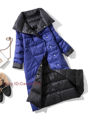 Winter Women 90%White Duck Down Jacket Double Sided Coat Double Breasted Parka | eBay