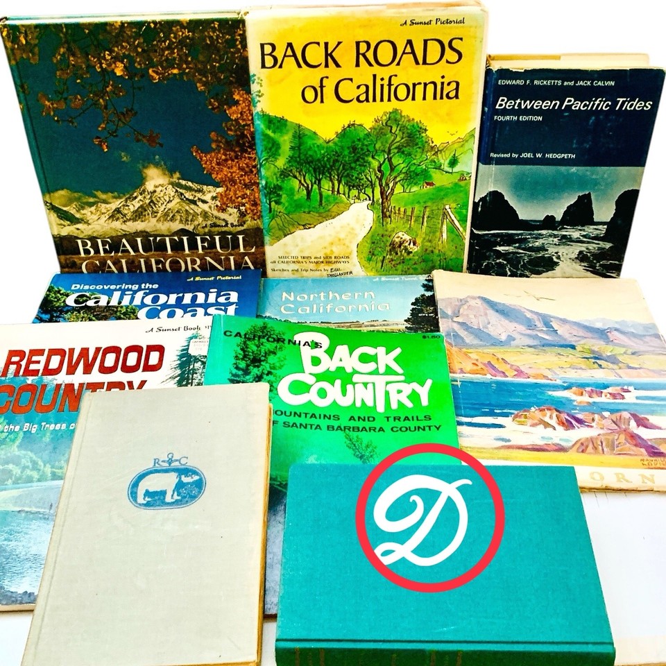 Lot of 10 Vintage CALIFORNIA Books Gold Rush History Flora State ...