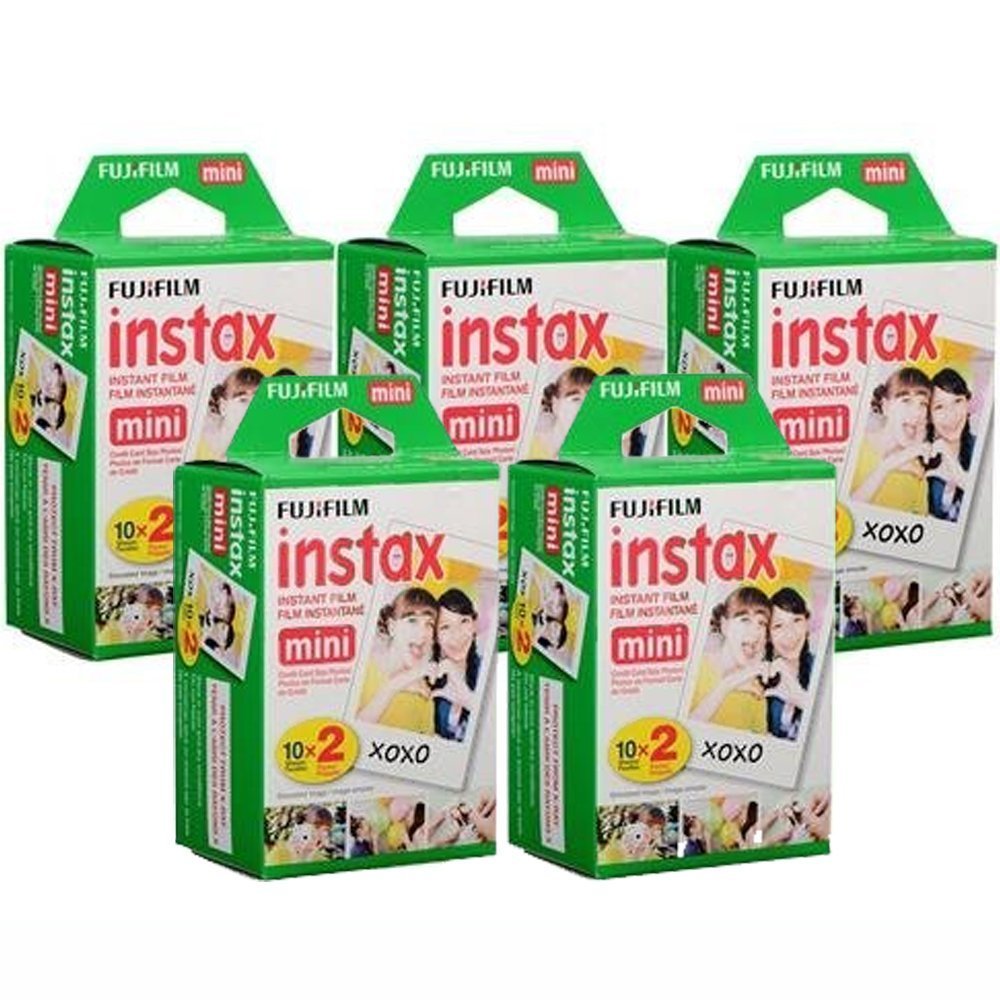 Fujifilm Instax Mini Instant Film, 10 Sheets of 5 Pack × 2 (100 Sheets ...