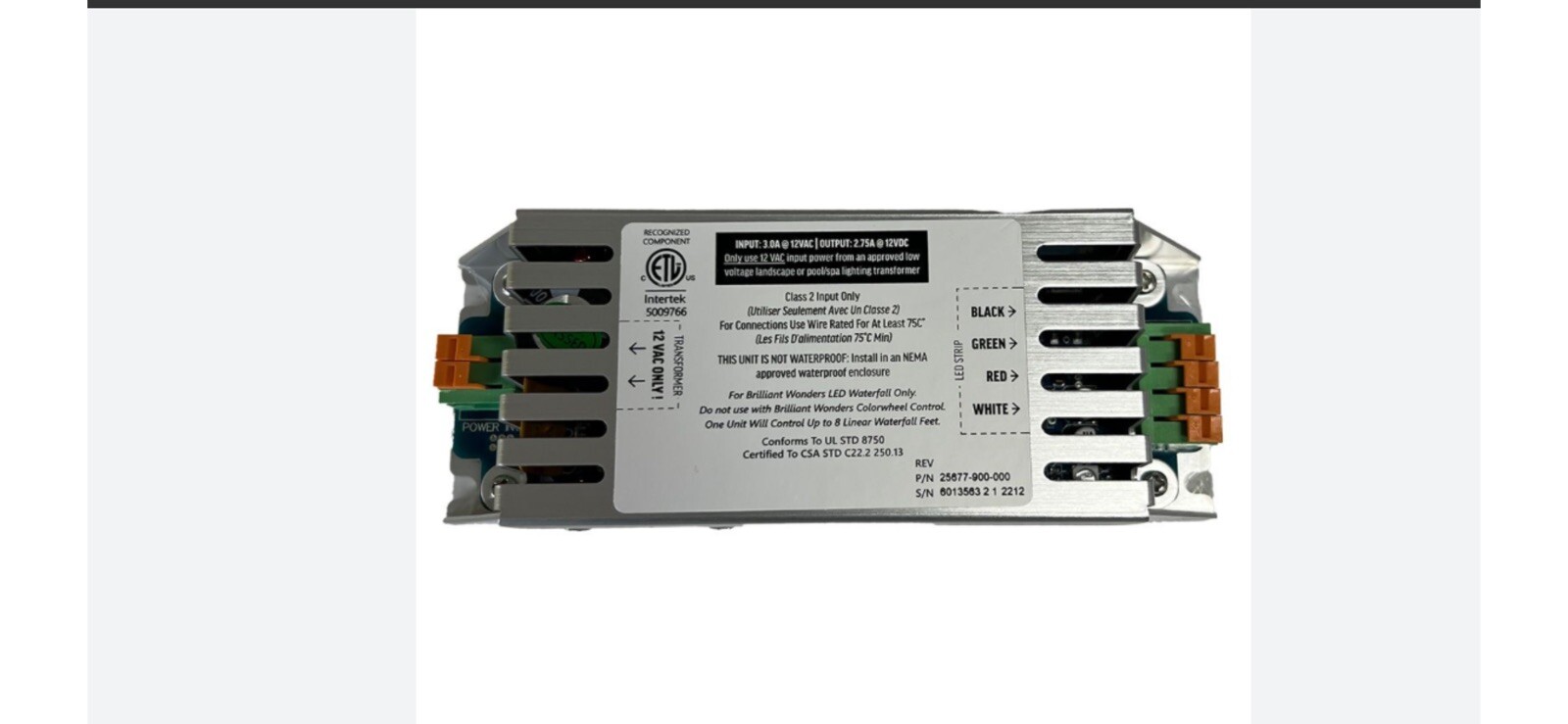 CMP 25677-900-000 BRILLIANT WONDERS Waterfall SMART SYNC Control Box ...