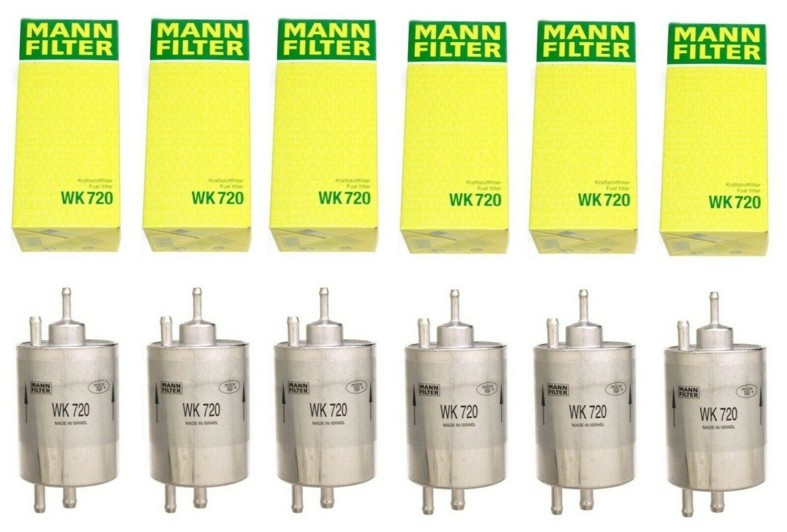 Set of 6 Mann WK720 Fuel Filters For Mercedes W203 C215 S210 A208 W463 ...