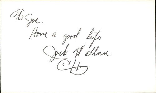 Jack Wallace Actor Death Wish Signed 3" x 5" Index Card | eBay