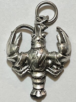 LARGE STERLING SILVER LOBSTER CHARM 950 SILVER | eBay