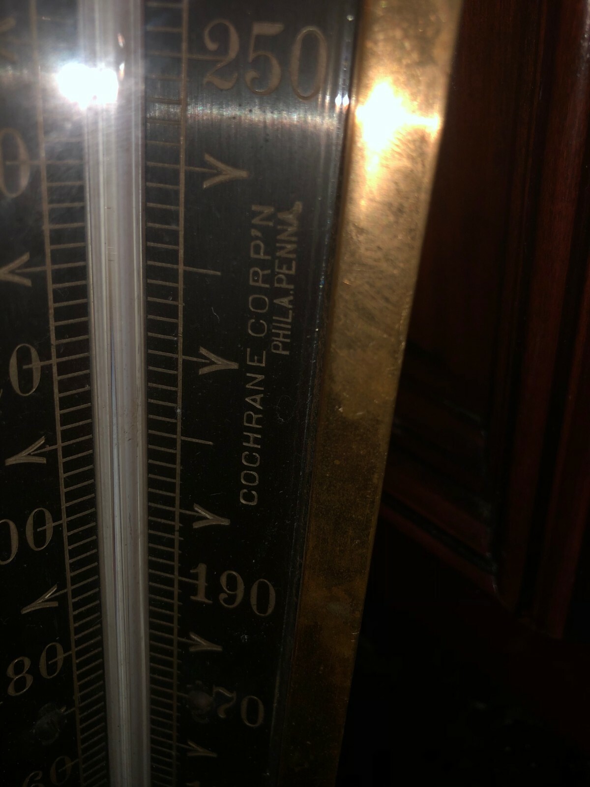 Antique Cochrane Thermometer Co. Phila Penna Brass Industrial Steampunk ...