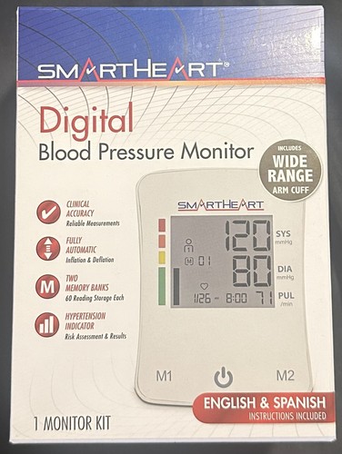 SmartHeart Automatic Digital Blood Pressure Upper Arm Monitor NEW IN ...