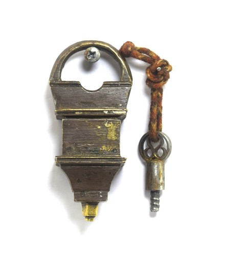 Unique Tricky Brass Padlock Rare Mechanism Hidden Keyhole Old Padlock ...