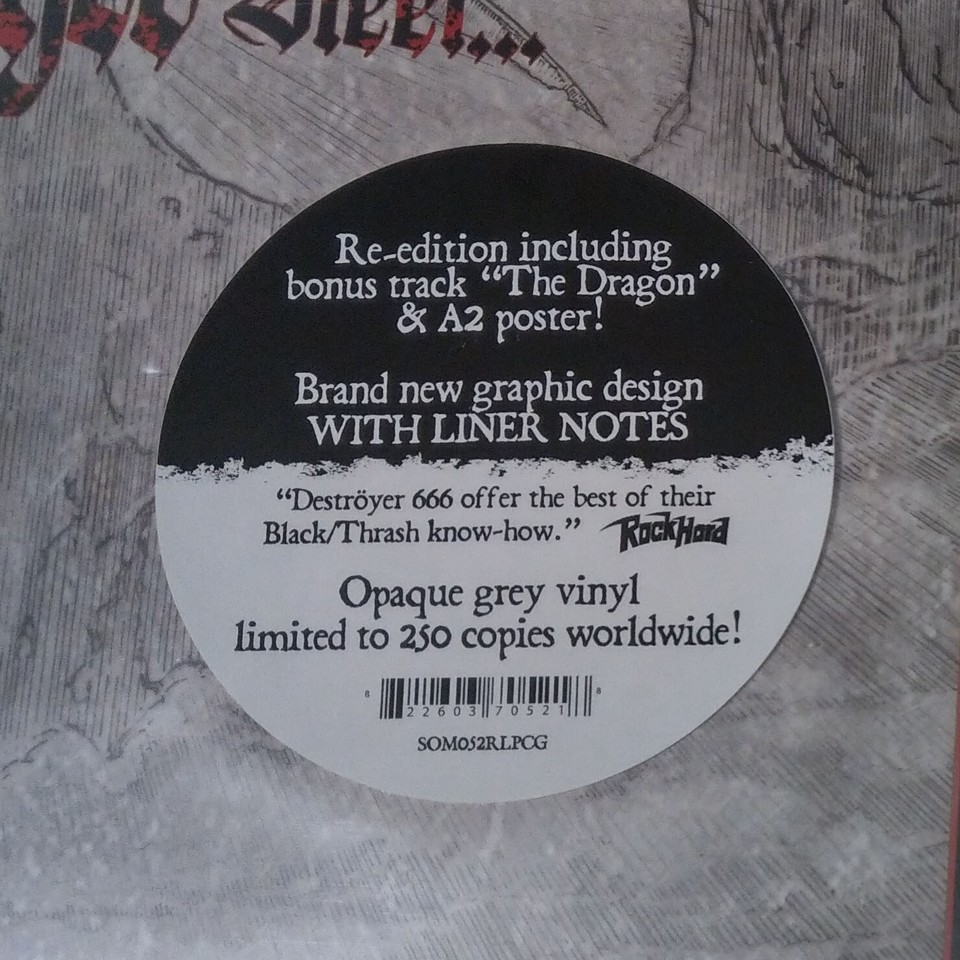 DESTROYER 666 ‎– Cold Steel...For An Iron Age (Grey Vinyl) 250 Copies ...