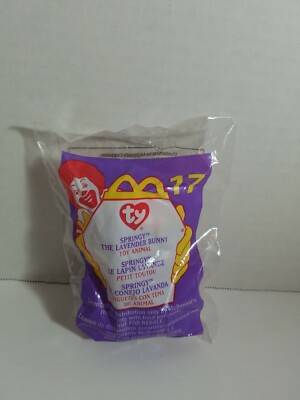 2000 McDonalds Happy Meal TY Springy The Lavender Bunny Beanie Baby Toy ...