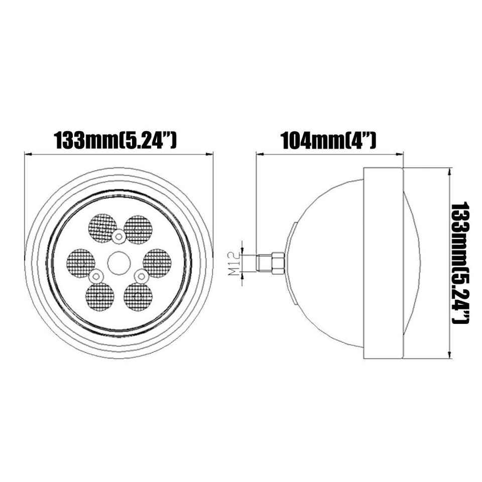 For IH 1026, 1066, 1086, 1206, 1256, 1456, 1466 Pair LED Flat Top ...