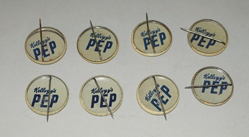 ORIGINAL 1940S KELLOGG'S PEP PINS U.S. FIGHTER JETS LOT OF EIGHT PINS ...