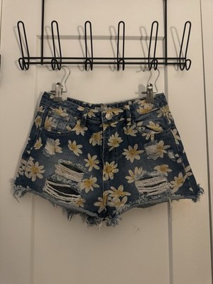 Almost Famous Size 5 Womens Jeans Denim Shorts Cut Off Distress Mid ...