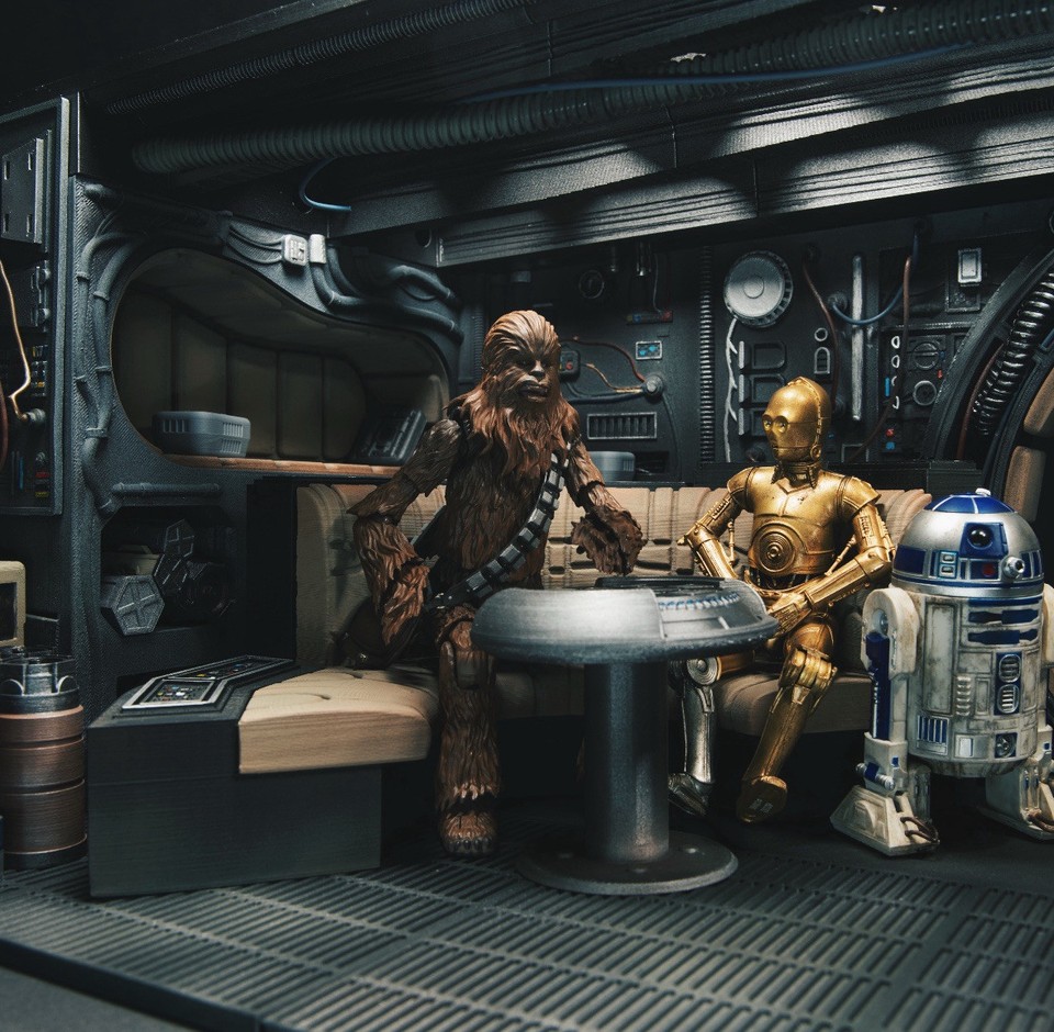 Custom Millennium Falcon Interior Diorama for 6 inch (1:12) Scale ...