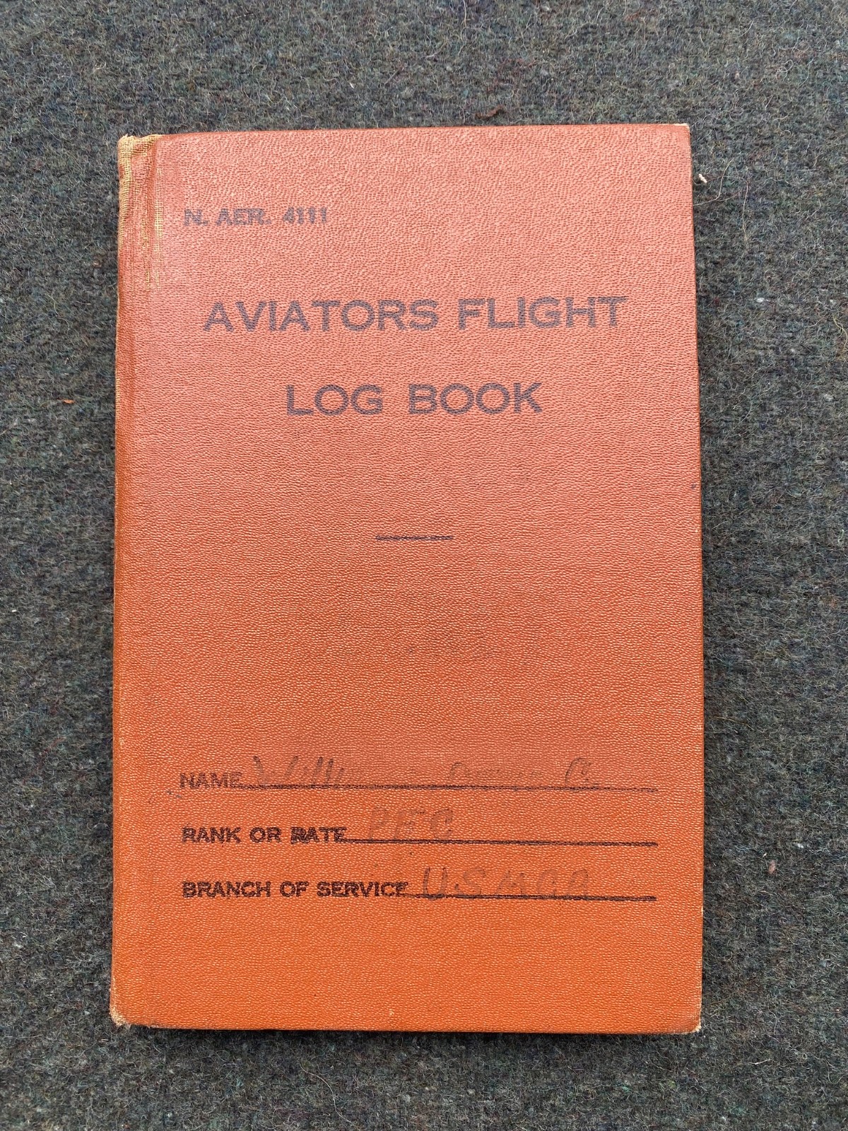 Original WW2 USMC Fleet Marine Aviators Flight Log Book SBD5 Dauntless ...