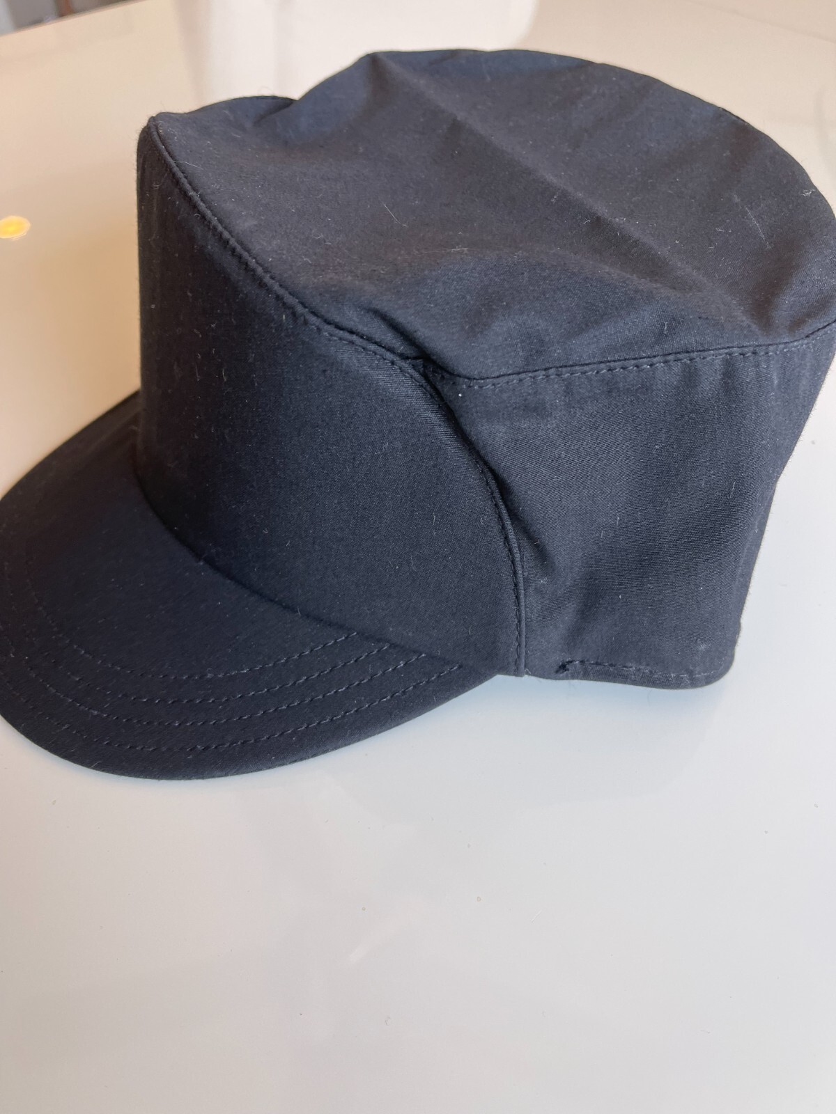 NOS 1978 VINTAGE BLACK USN U.S. NAVY UTILITY CAP DECK HAT POPLIN BLACK ...