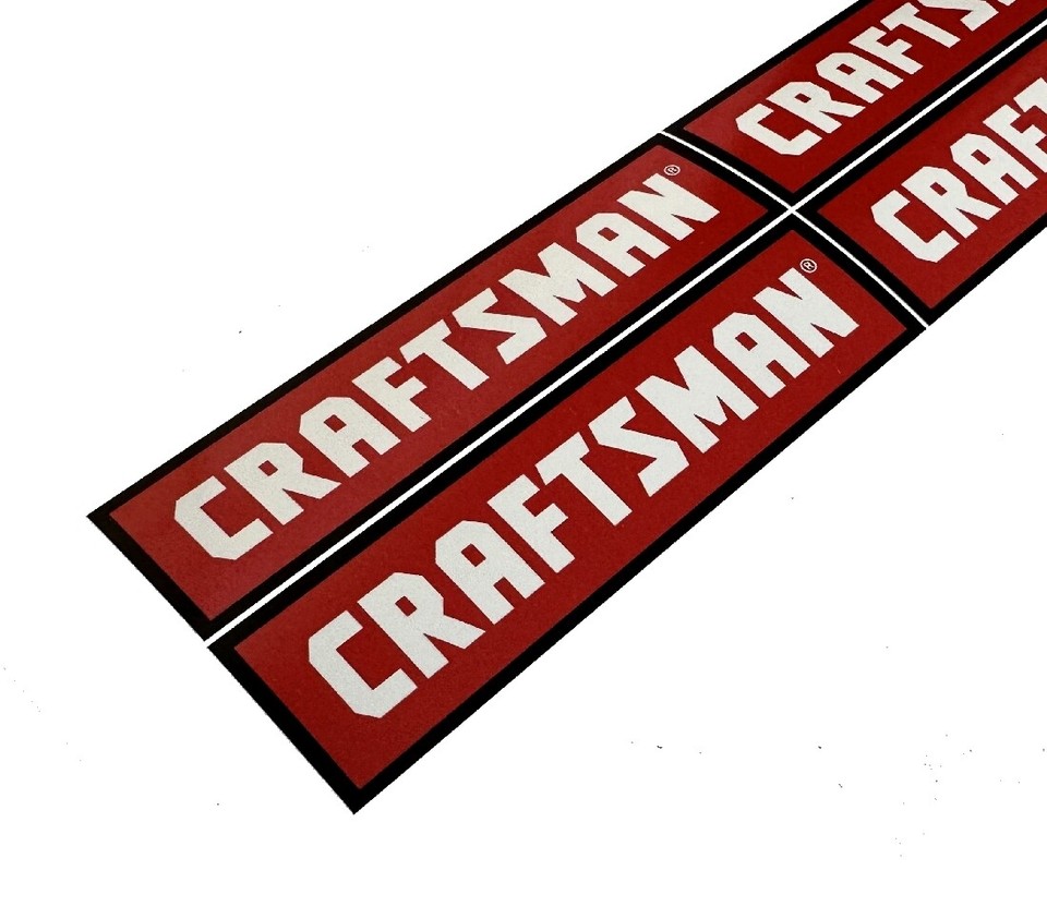 (6) 4"x1" Replacement CRAFTSMAN Toolbox Logo Decals Made In USA ...