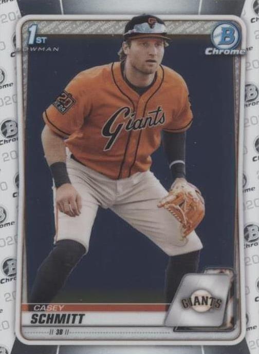 2020 Bowman Draft - Chrome Casey Schmitt #BD-129 (RC) for sale online ...