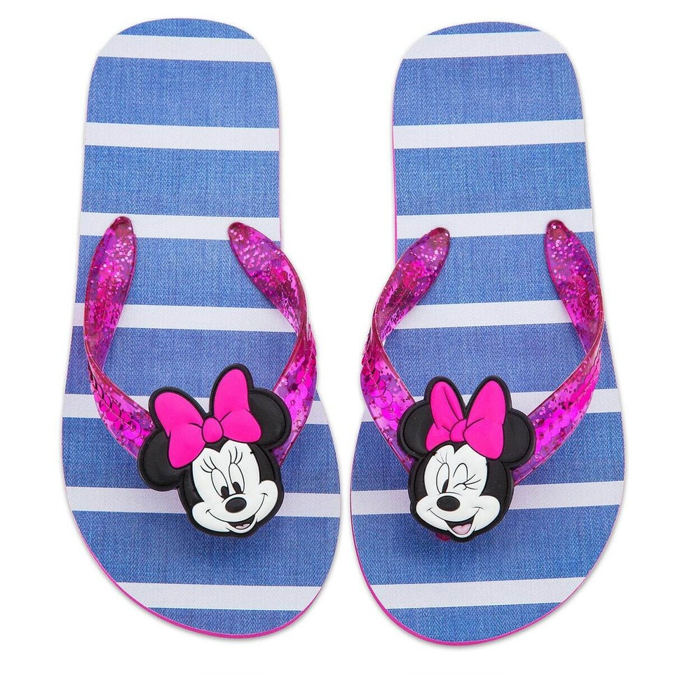 Disney Store Flip Flops Frozen Doc Belle Moana Elsa Minnie Mouse ...