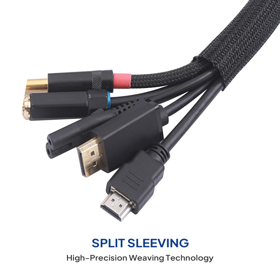 Braided Split-Sleeve Wire Loom for High-Temperature Automotive Harness ...