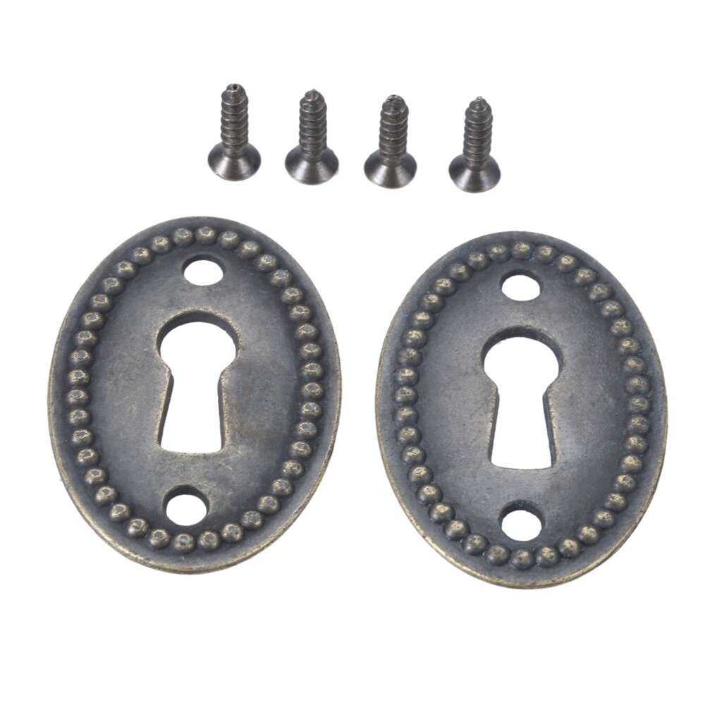 2/10/20Pcs Antique Bronze Keyhole Cover Carved Hollow Connectors ...