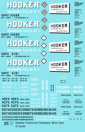 K4 O Decals Hooker Chemical Tank Car White and Black Niagara Falls | eBay