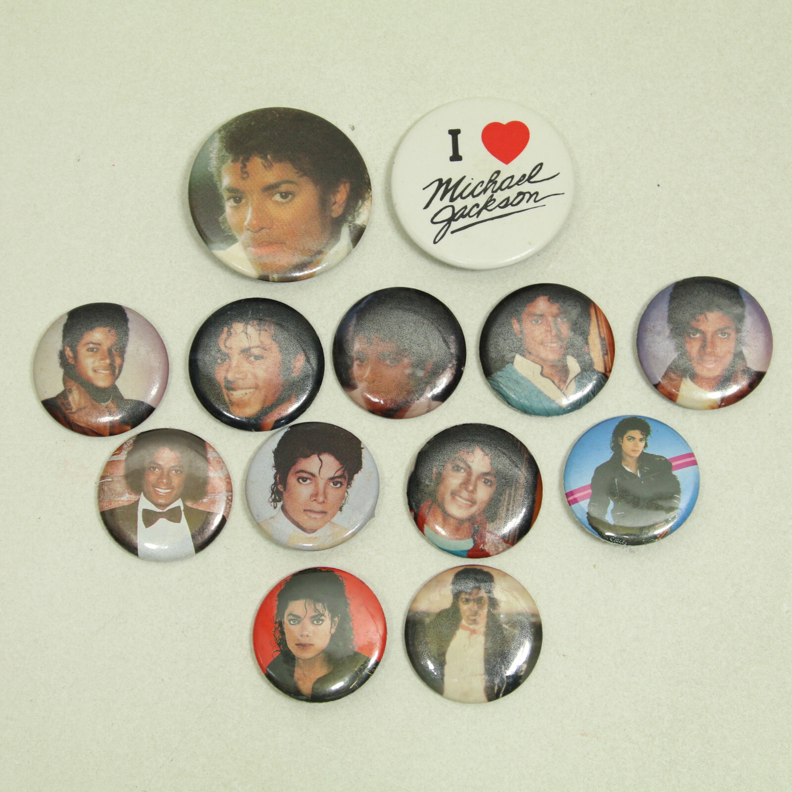 Michael Jackson Pin Lot Vintage Badge Set Of 13 Rare Pop Icon Pinbacks ...