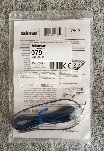 Tekmar Watts Brand 079 Slab Sensor 10' (3 m) Cable. New in sealed ...