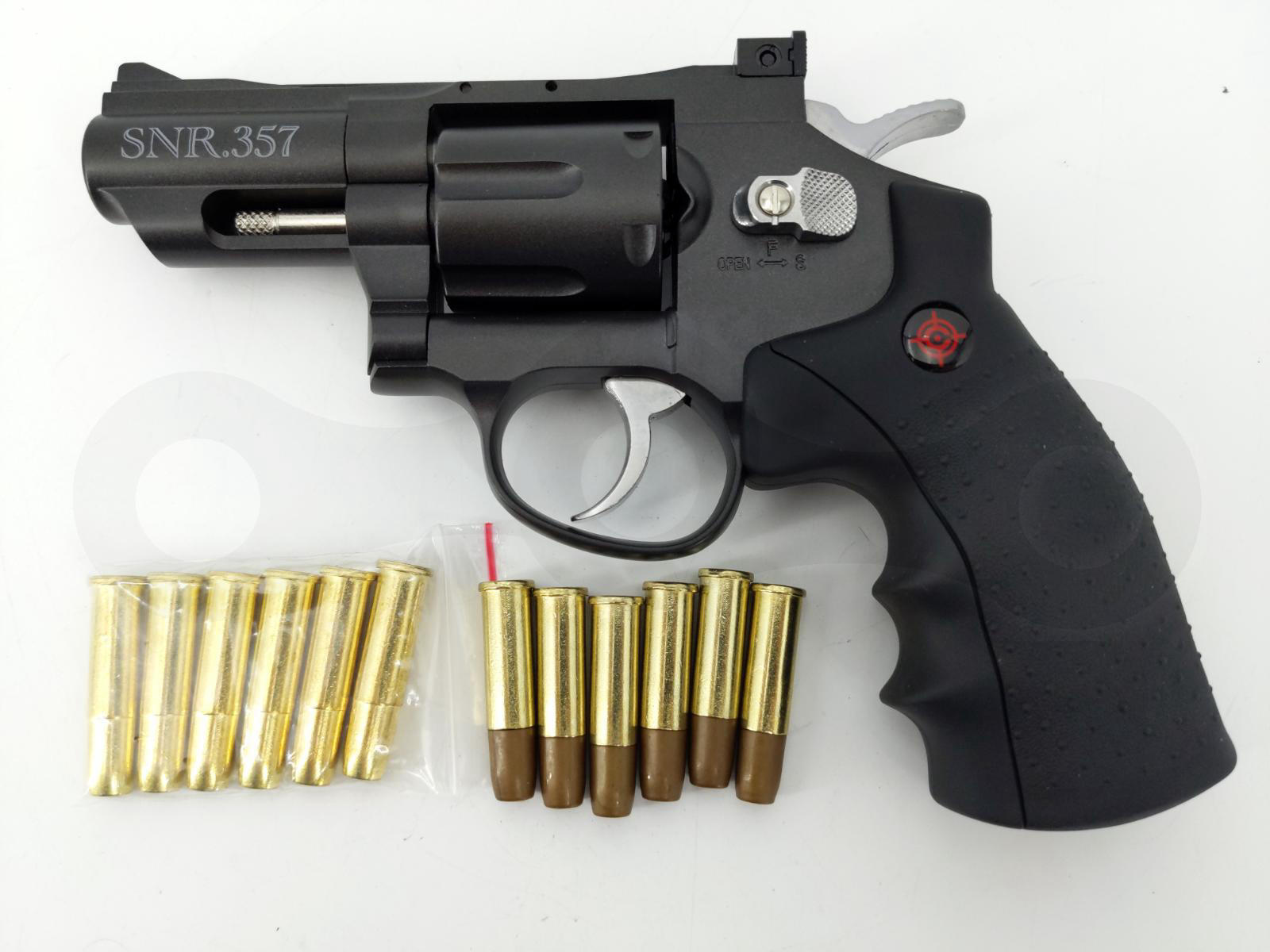 Crosman CO2 Double Action Full Metal Revolver Air Pistol BB & Pellet ...