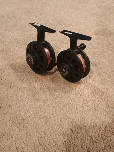 (2) MR. CRAPPIE SOLO S01 Reel 1:1 Jigging Crappie Panfish Ice Fishing ...