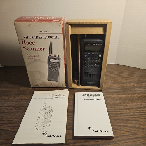 Radio Shack Pro 74 VHF/UHF/ Air / 800 MHz 100 Channel Race Scanner | eBay