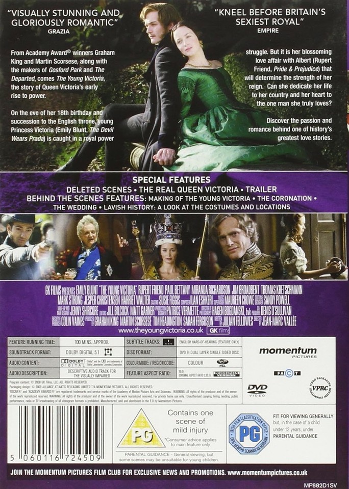 Young Victoria (DVD) Emily Blunt Jim Broadbent Mark Strong (UK IMPORT ...
