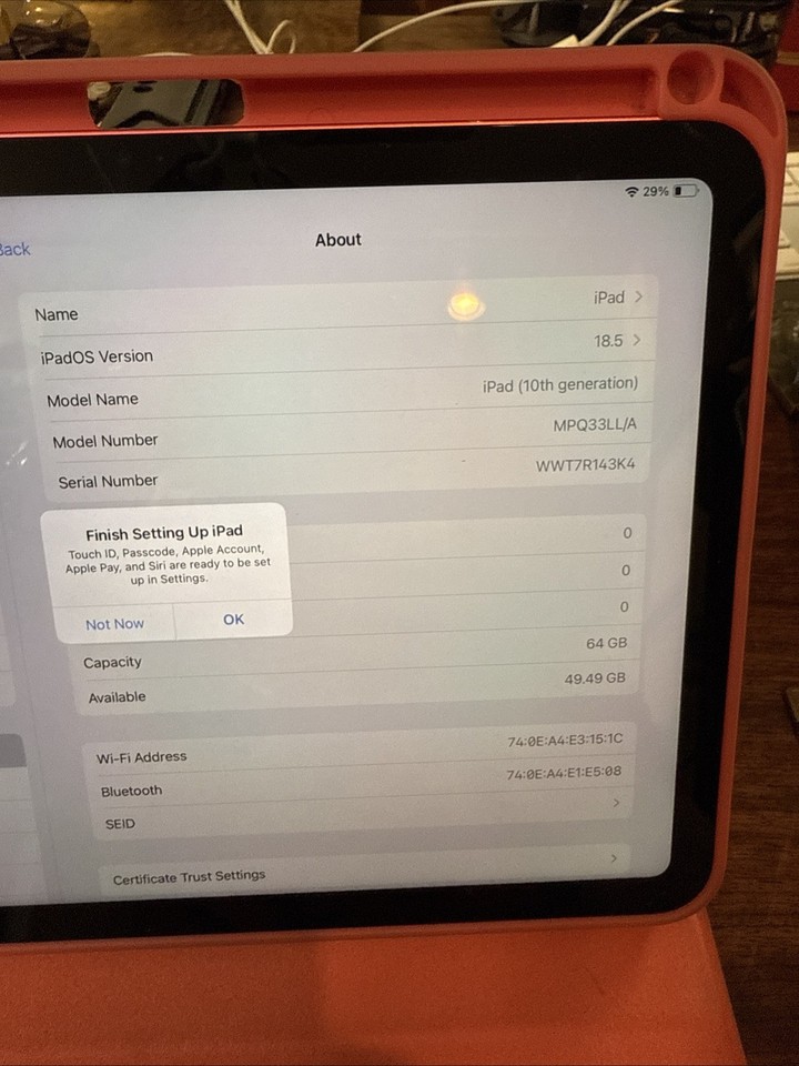 Apple iPad 10th Generation 10.9" 64GB 256GB Wi-Fi Only Tablet 2022 ...