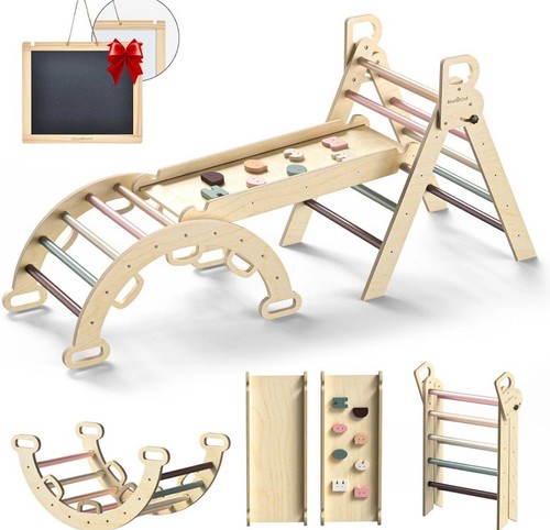Kids Foldable Wooden Toddler Climbing Frame Toys | eBay UK