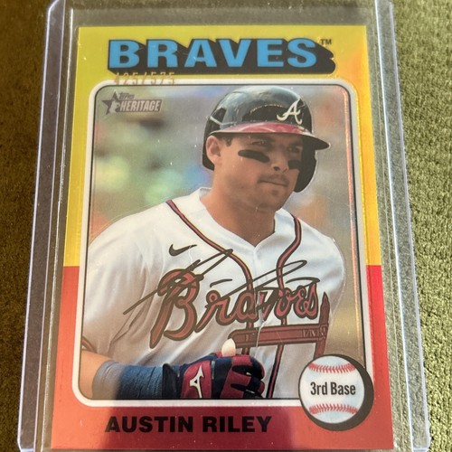 2024 Topps Heritage Chrome Austin Riley SP Refractor /575 Atlanta ...