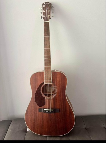 Left Handed fender paramount acoustic guitar With Fender Hard Case | eBay