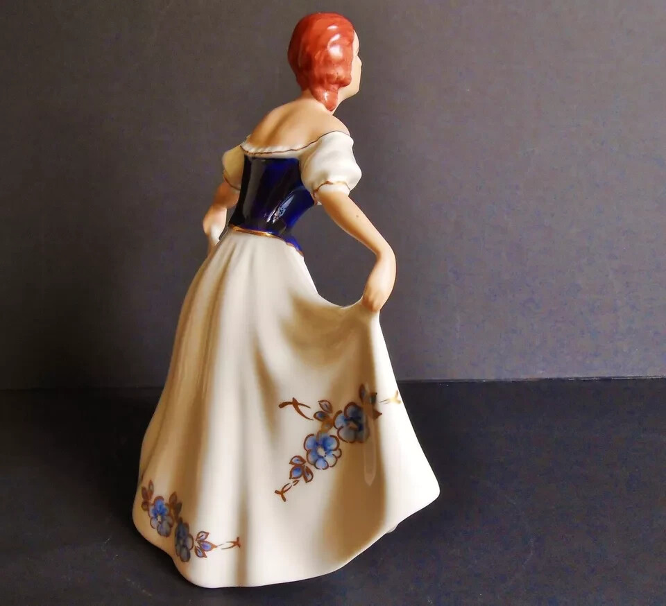 Royal Dux ~ Art Deco ~ Beautiful Lady Curtsying Figurine ~ 19.5cms ...