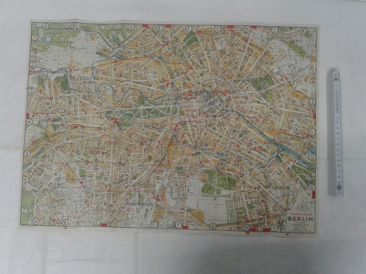 Pharus Pharus Historischer Stadtplan Berlin 1925